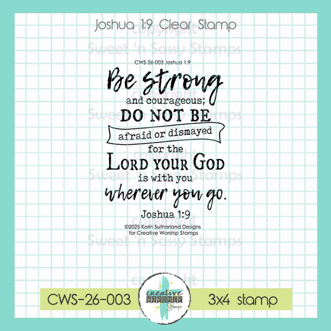 Joshua 1:9 Clear Stamp – Creative Worship Stamps