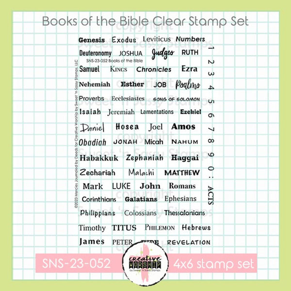 Books of the Bible Clear Stamp Set – Creative Worship Stamps