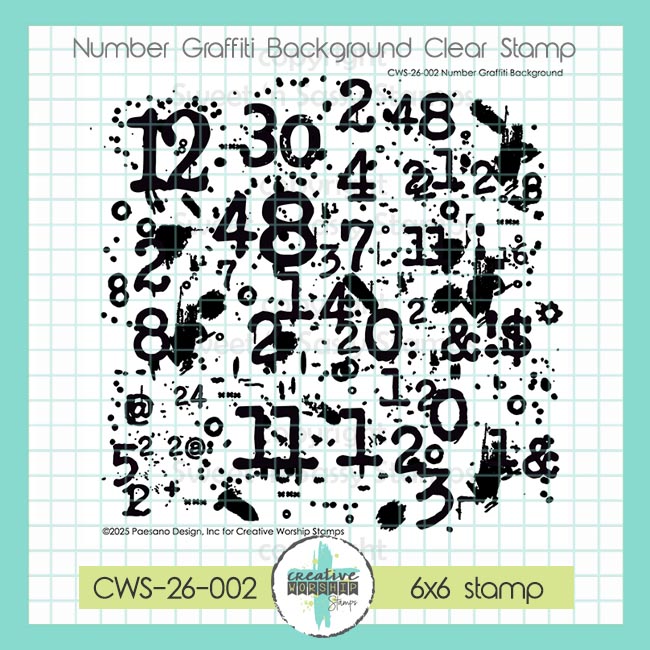 Number Graffiti Background Clear Stamp – Creative Worship Stamps