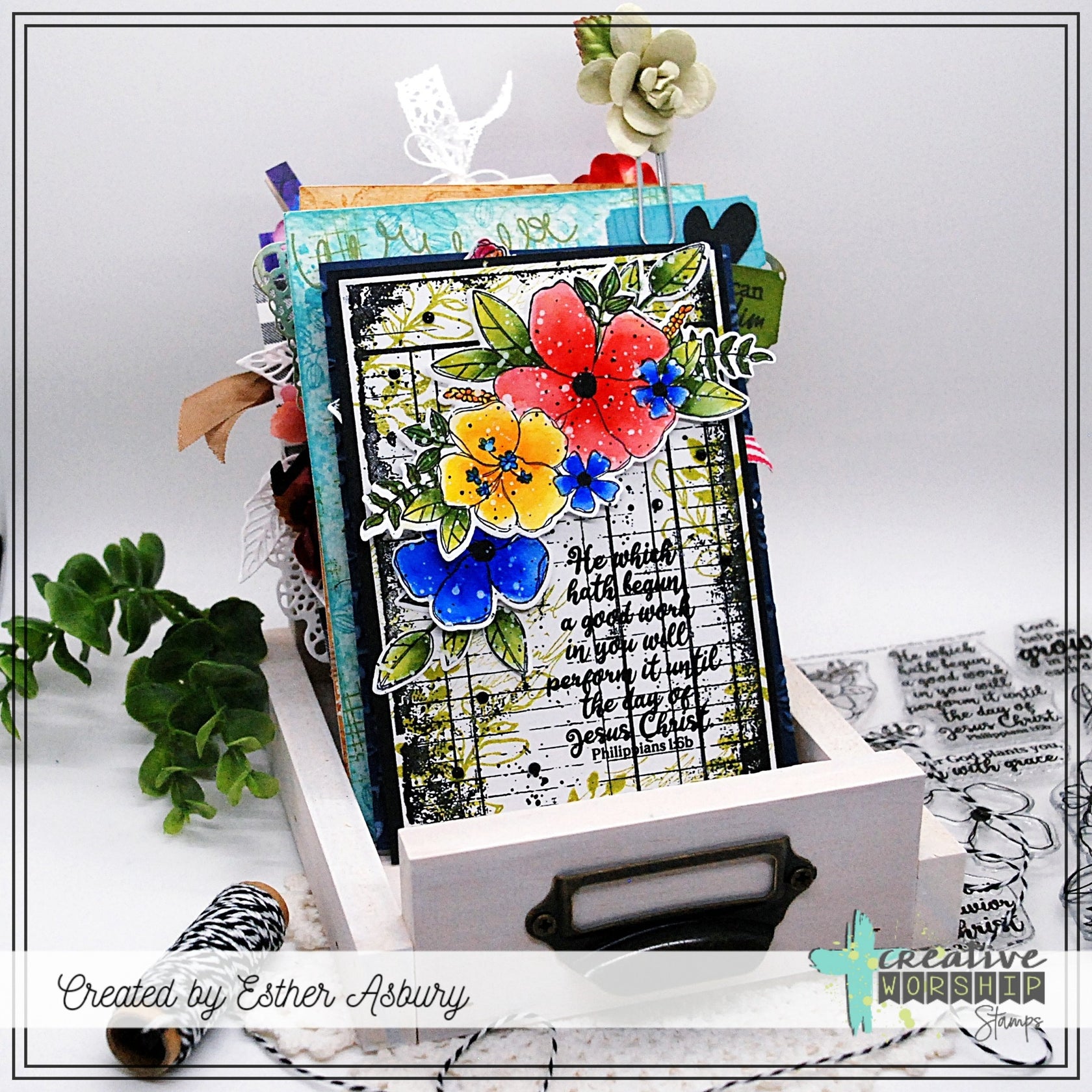 Vintage Ledger Page Clear Stamp – Creative Worship Stamps