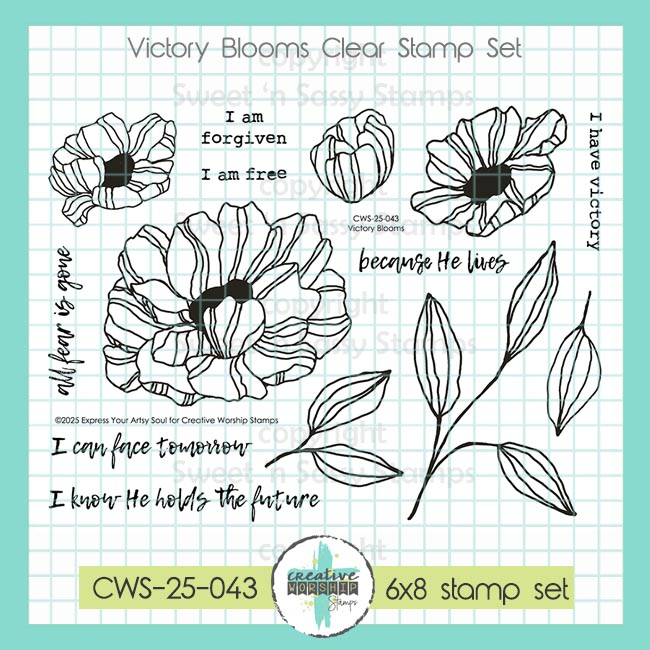Victory Blooms Clear Stamp Set – Creative Worship Stamps