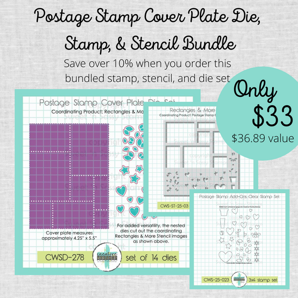 Postage Stamp Cover Plate Die, Stamp & Stencil Bundle – Creative ...