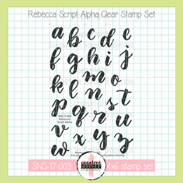 Rebecca Script Alpha Clear Stamp Set – Creative Worship Stamps