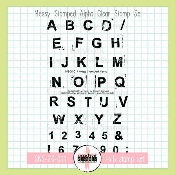 Messy Stamped Alpha Clear Stamp Set – Creative Worship Stamps