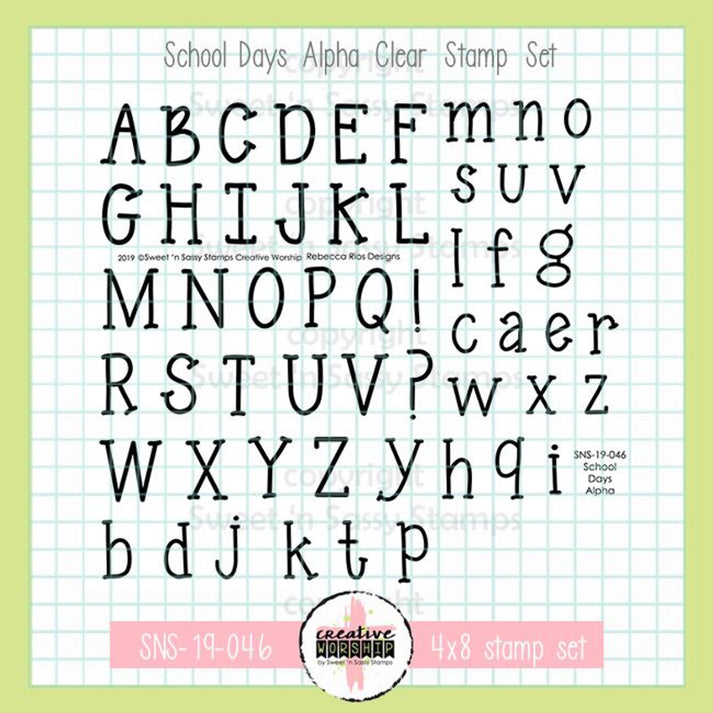 School Days Alpha Clear Stamp Set – Creative Worship Stamps
