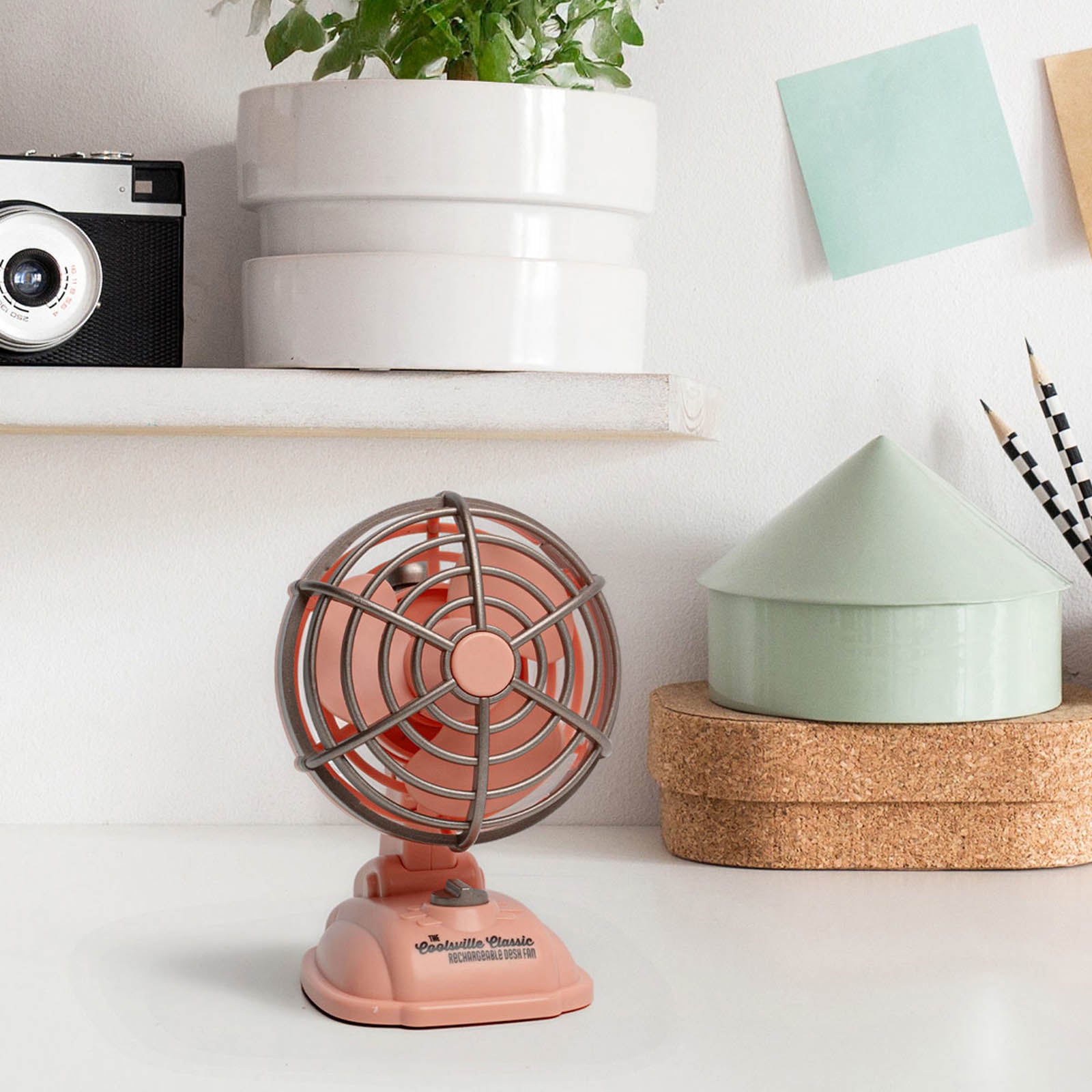 Retro Rechargeable Desk Craft Table Fan – Creative Worship Stamps